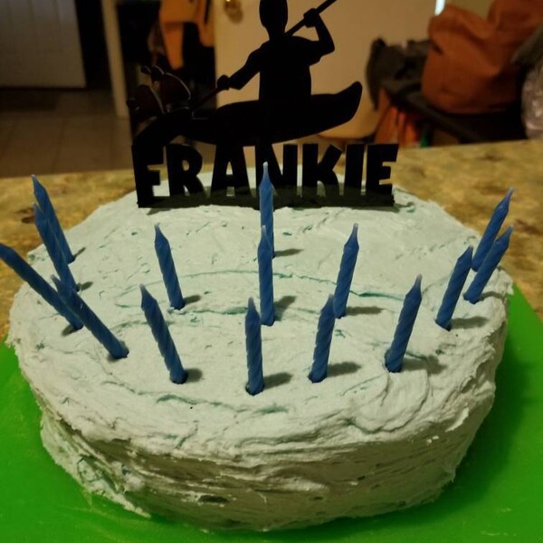 Kayak Cake Topper, Personalized, Party Decor, Cake Topper, Canoeing ...