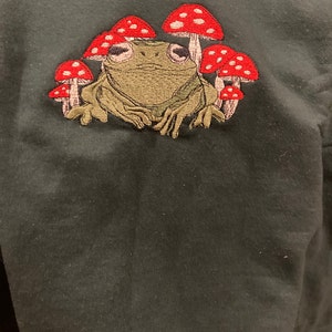 Mushroom Moth Embroidered Beanie Handmade Embroidered - Etsy