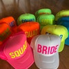 Neon Bachelorette Party Hats, Beach Bachelorette Trucker Hat, Bride ...