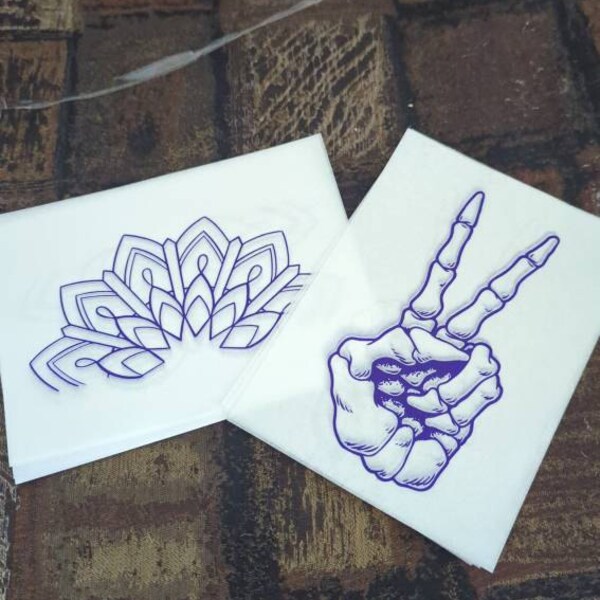 Pre-made Ready to Use Flash Tattoo Stencils Set of 4 - Etsy