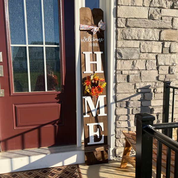 Personalized Home Sign , Vertical Home Sign , Welcome to Our Home ...