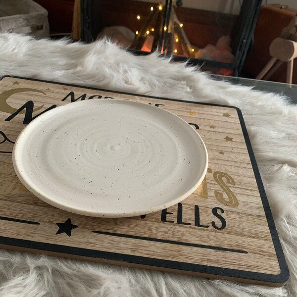 Pink Stoneware Plate Handmade Ceramic - Etsy