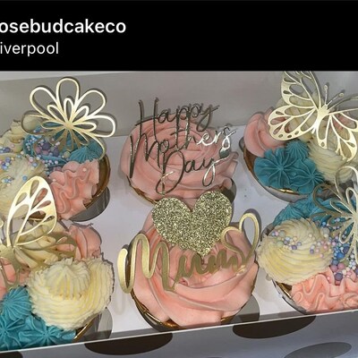 Happy Mothers Day Cupcake Toppers, Mothers Day Toppers, Cupcake Toppers ...