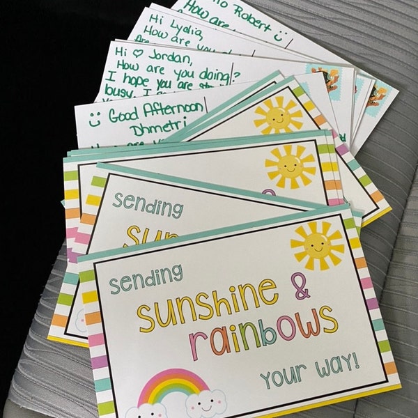Happy Mail for Students (sunshine & Rainbows) - Postcard for Students ...