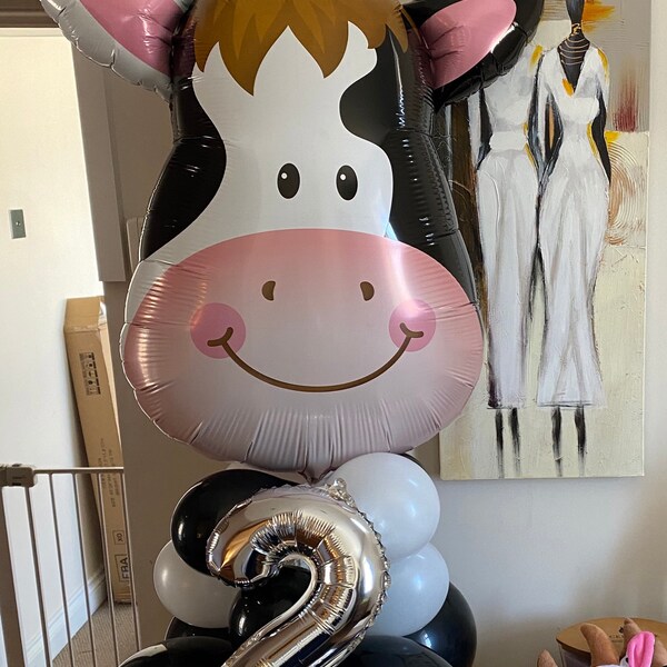Giant Cow Balloon Sculpture - DIY 4.4ft Cow Balloon Display - DIY Kit ...
