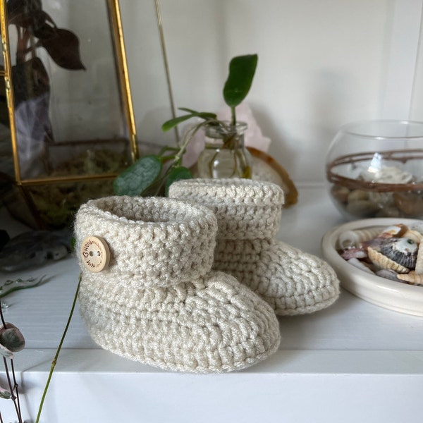 Crochet Baby Booties, Baby Crib Shoes, Newborn Baby Booties, Unisex ...