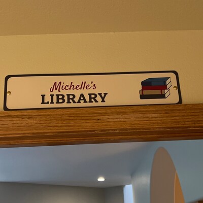 Reading Corner Sign, Personalized Child Name Bedroom Sign, Custom Kid ...