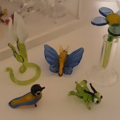 Small Glass Animals Miniature Mini Figurines Glass Animals Tiny Little ...