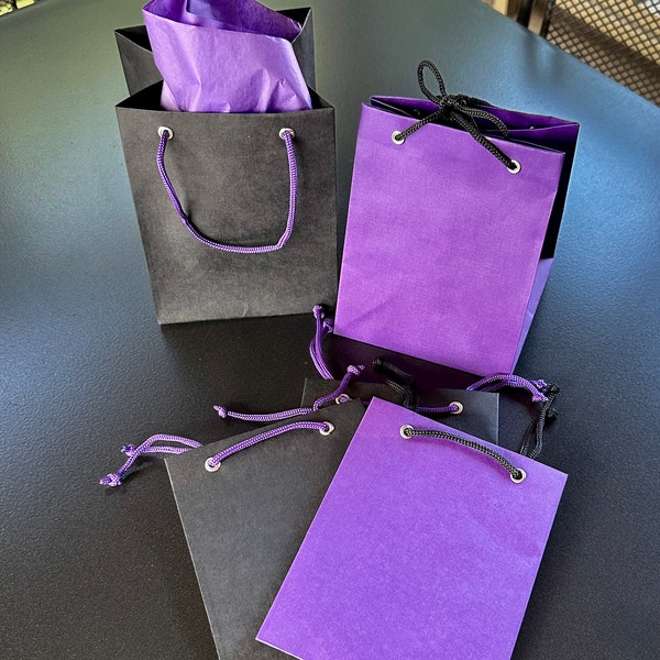 10 Mini Paper Bag With Rope Handles, Matte Paper Party Gift Bags ...
