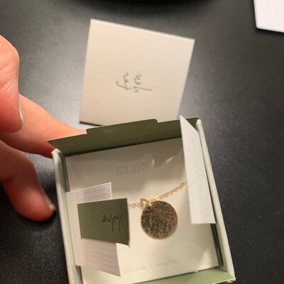 Custom Disk Coin Necklace, Personalized Circle Tag for Initials, Dates ...