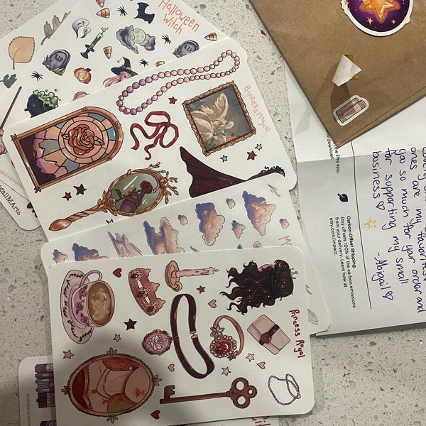 Light Academia Study Themed Matte Bullet Journal Sticker Sheet ...