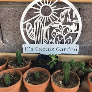 Custom Cactus Metal Sign,cactus Metal Wall Art,metal Cactus Wall Decor ...