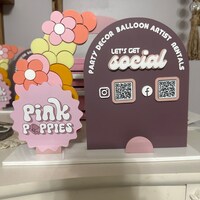 Acrylic Table Top Two Panel Display With QR Codes, Pricing & Business ...