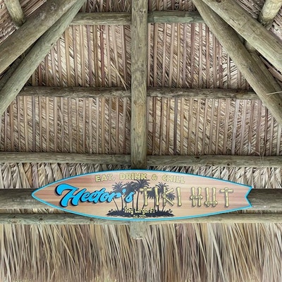 Surfboard Decor, Wall Art Personalized SURF SHOP Sign, Beach or Tiki ...