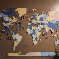 Map of the World 3D, Laser Cut File, SVG, EPS, DXF, Cdr, Pdf ...