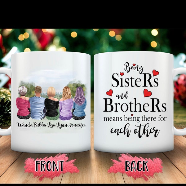 Personalized Siblings Coffee Mug Life is Better With Siblings Sister ...