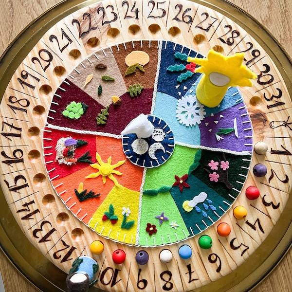 Annual Cyclical Calendar, Handmade, Waldorf Calendar, Cyclicity ...