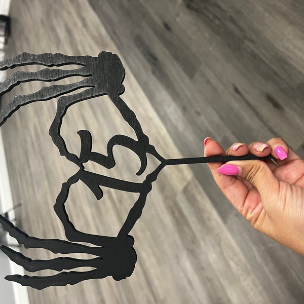 Black Wedding Cake Topper - Halloween Wedding Cake Topper - Skull Cake ...