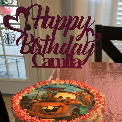 Personalized Cake Topper Custom Happy Birthday Cake Decoration - Etsy