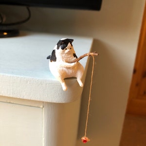 Miniature Fishing Cat Figurines Approx. 3-4cm Tall - Etsy