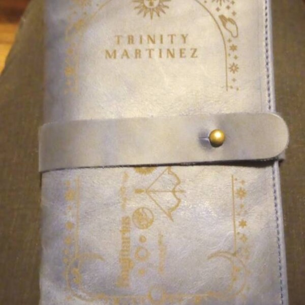 Zodiac Personalized Leather Journal, Engraved Journal, Custom Notebook ...