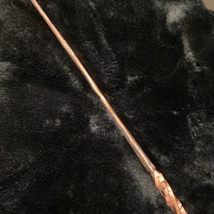 Hand Forged Steel Wand With Twisted Handle - Etsy