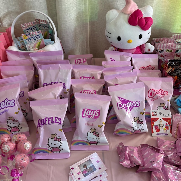 Hello Chips Kitty Party Chip Bags Sanrio Kitty Birthday Party Treats ...