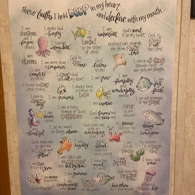 Christian Declarations Poster 100% HAND LETTERED & Illustrated I ...