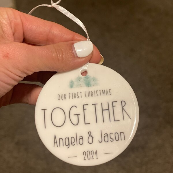 Couples Christmas Ornament - Our First Christmas Together ...