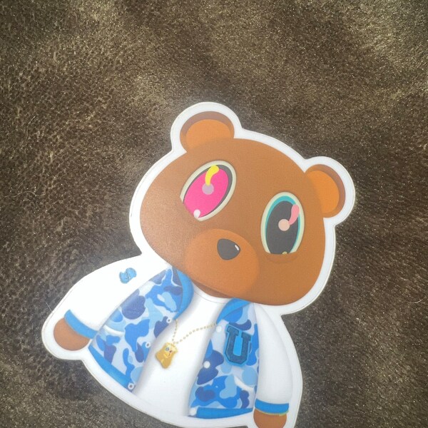Kanye West Graduation YE Bear CUSTOM Vinyl Water Resistant Sticker ...