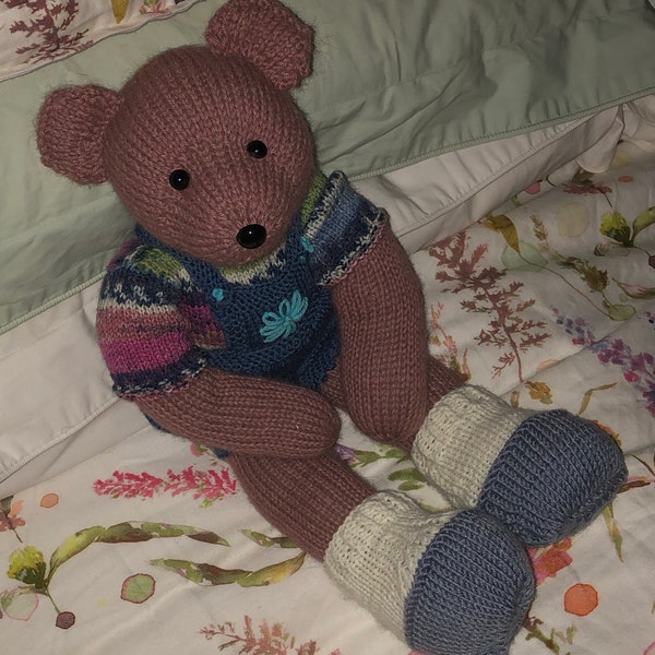 CANDY Bear Knitting Pattern: (11.6”/29.5cm), Teddy Bear in Clothes ...
