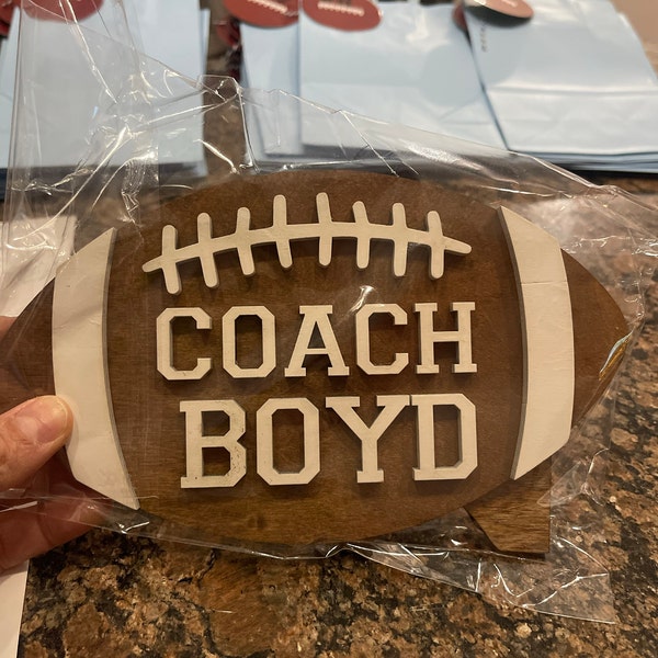Personalized Desktop Football Coach Sign - Gifts for Football Coach ...
