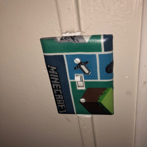 Minecraft Light Switch Cover Outlet Cover Wall Decor Room Decor ...