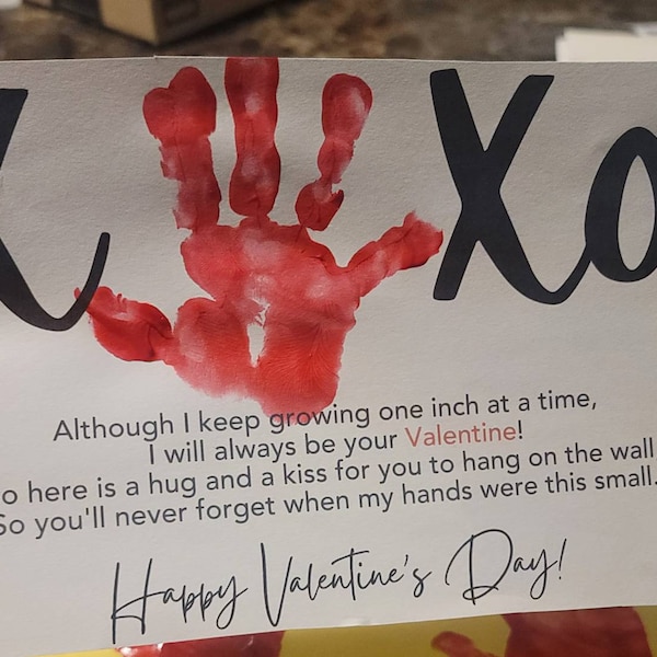 Valentines Day Craft, Preschool Activities Handprint Craft for Kids ...