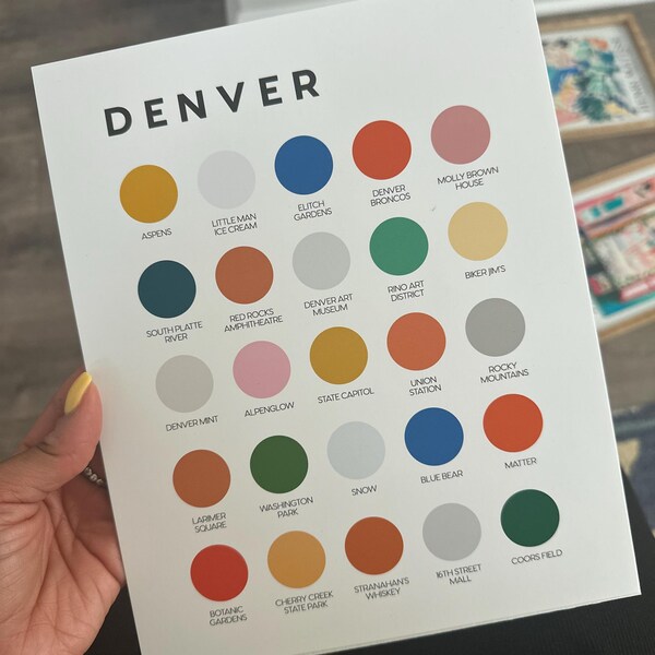 Seattle Color Palette Print - Etsy