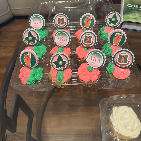 AKA Cupcake Toppers-aka Cake Topper-aka Paraphernalia-aka Sorority-aka ...