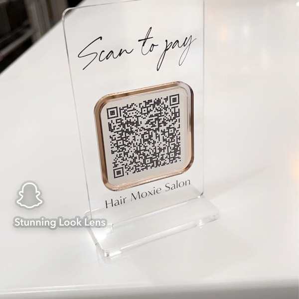 QR Code Sign Mini Stocking Stuffer - Scan to Pay Sign - Social Media ...