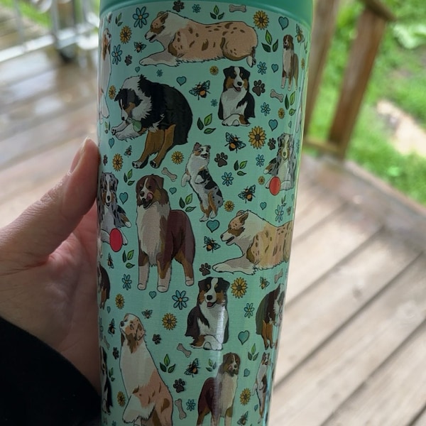 Custom Text Shetland Sheepdog Viking Tumblers, Personalized Sheltie ...