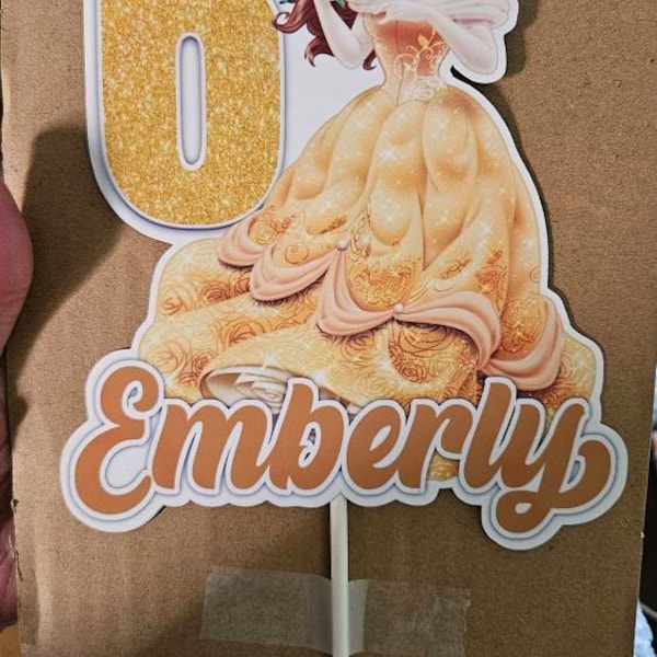 Princess Belle Disney Cake Topper - Etsy