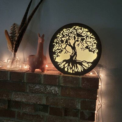 Coppermoon Wooden Tree of Life Lamp, Tree of Life Gift, Tree of Life ...