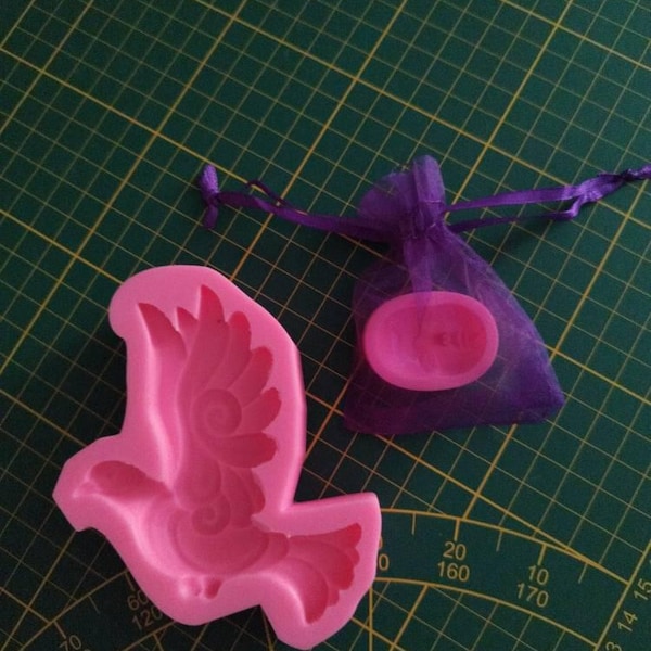 Dove Silicone Mold for Crafts, Ornamental Bird Mold for Clay, Resin ...