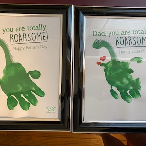 Handprint Art / Dad You Are Totally Roarsome / Kids Handprint Craft ...