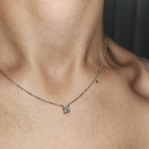 0.31 Carat Natural Diamond Boy and Girl Necklace 14K White Gold G SI 18 ...