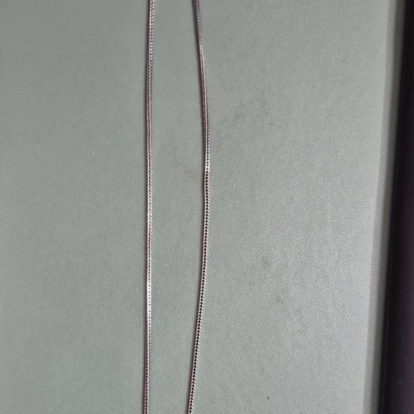1.5mm Oxidized Square Foxtail Chain Necklace - 925 Sterling Silver - 16 ...