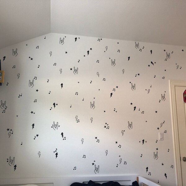 Rock and Roll Decal Set - Nursery Decor, Gift for Mom, Wall Decor, Kids ...