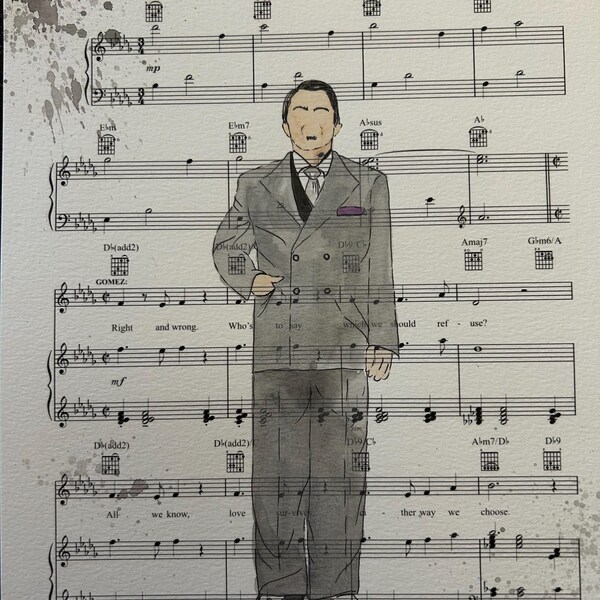Moulin Rouge Derek Klena Sheet Music Art - Etsy
