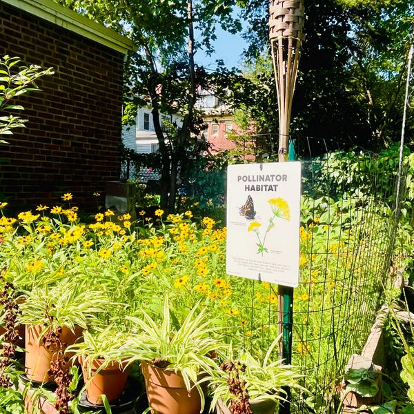 Native Plant Garden Sign | Pollinator Habitat Sign | Pollinator Garden ...