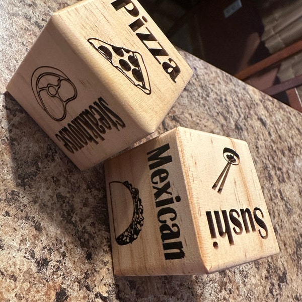 Dinner Dice - Custom Food Dice - Funny Gag Gift for Couples, Families ...