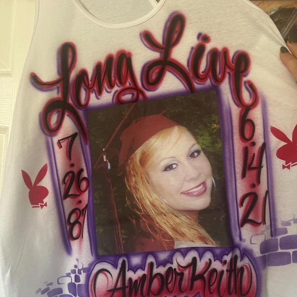 Airbrushed Memorial Photo T-shirt: in Loving Memory RIP Design - Etsy