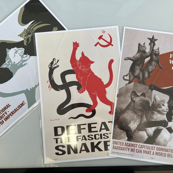 3 Soviet Cat Posters Deal - Propaganda Posters - Etsy